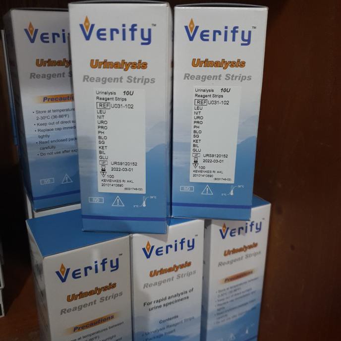 Jual Verify 10p isi 100 strip / urine test 10 parameter isi 100 stik ...
