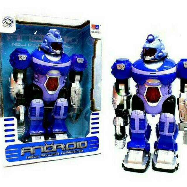 Jual Mainan Robot Android Light( Blue ) | Shopee Indonesia