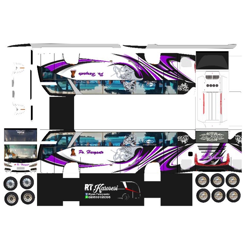 Jual Lembaran PaperCraft Bus Po Haryanto Rexus Skala 1:50 | Shopee ...