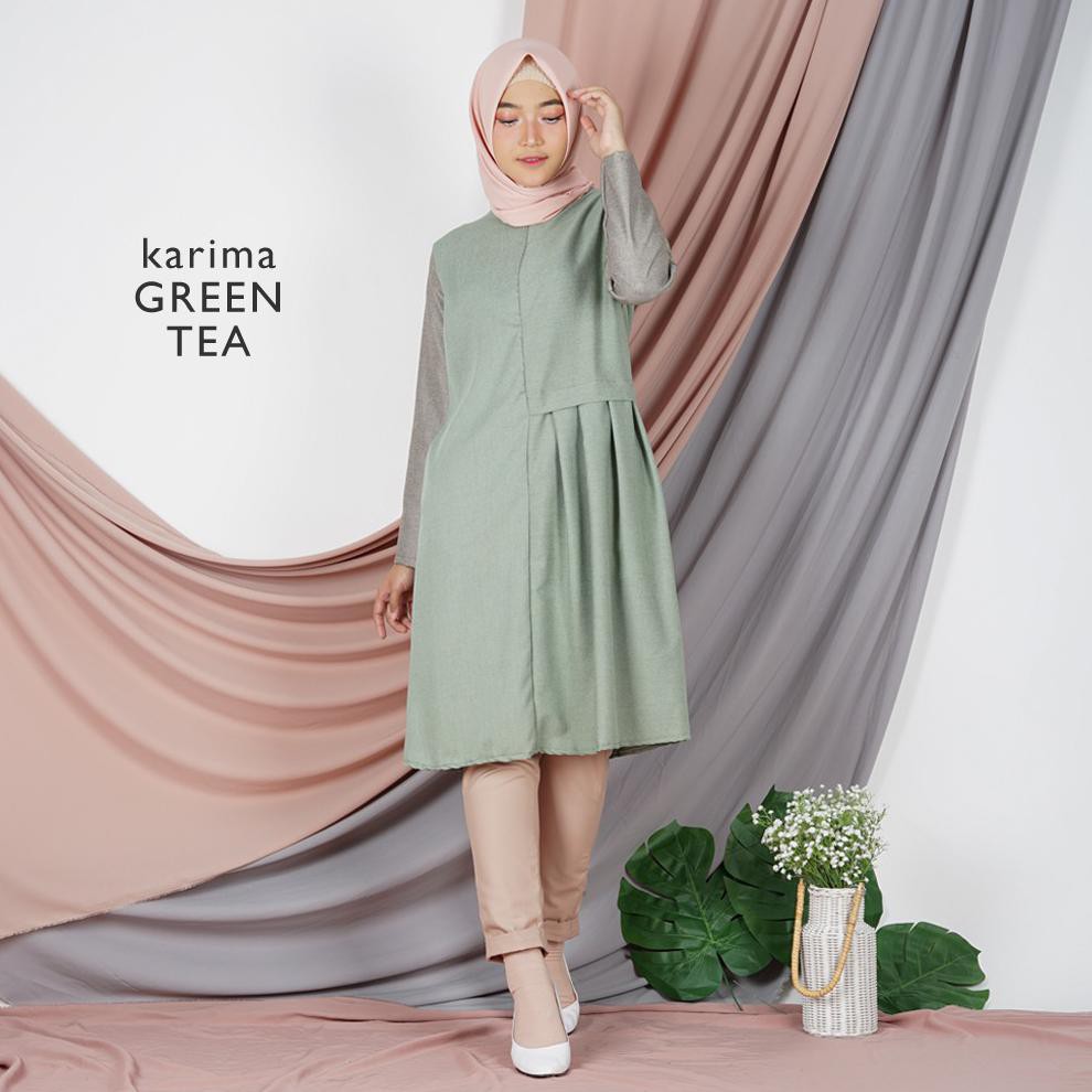 Jual Karima Tunik All Color Pakaian Wanita Hijab Mamah Icis | Shopee ...