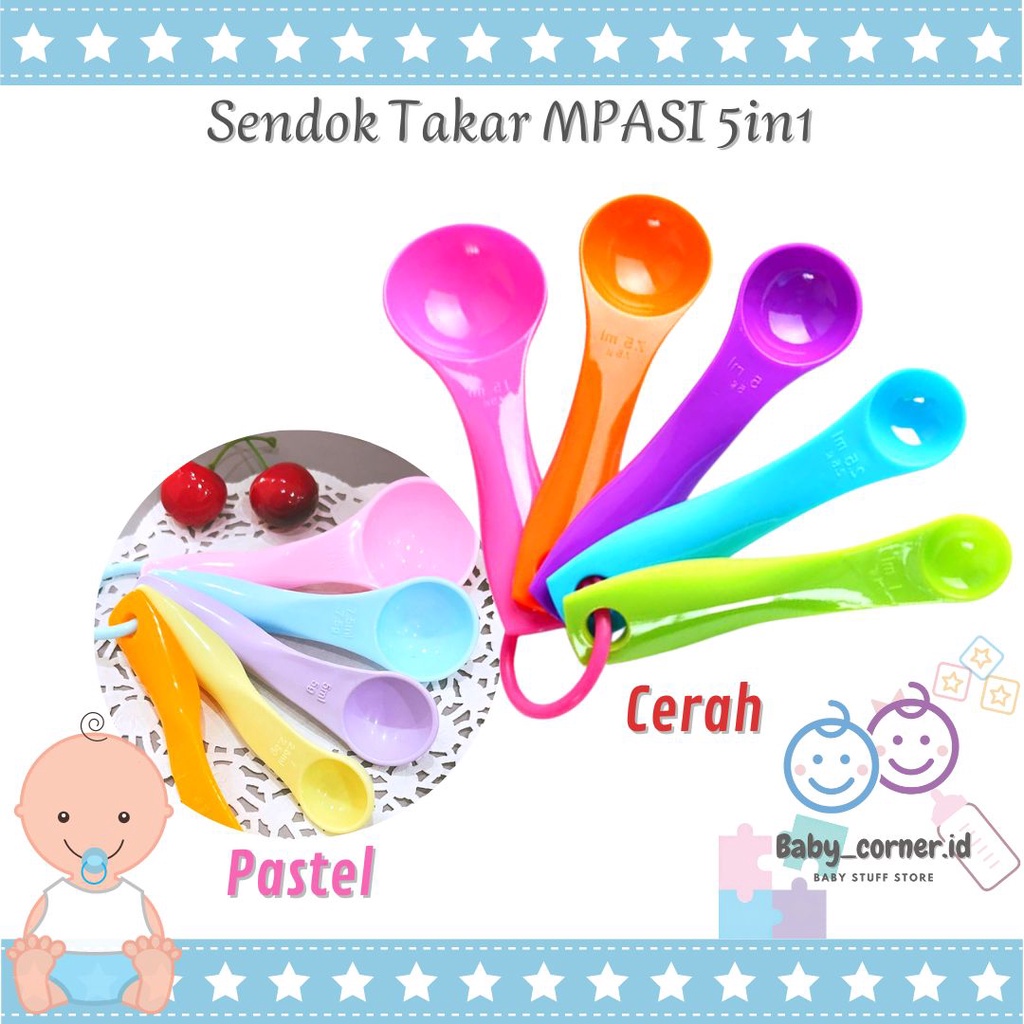 Jual Sendok Takar MPASI 5 in 1 | Sendok Ukur Takaran | Measuring Spoon ...
