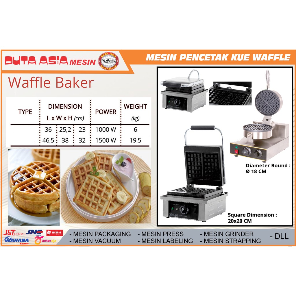 Jual MESIN PENCETAK KUE WAFFLE ( WAFFLE BAKER) | Shopee Indonesia