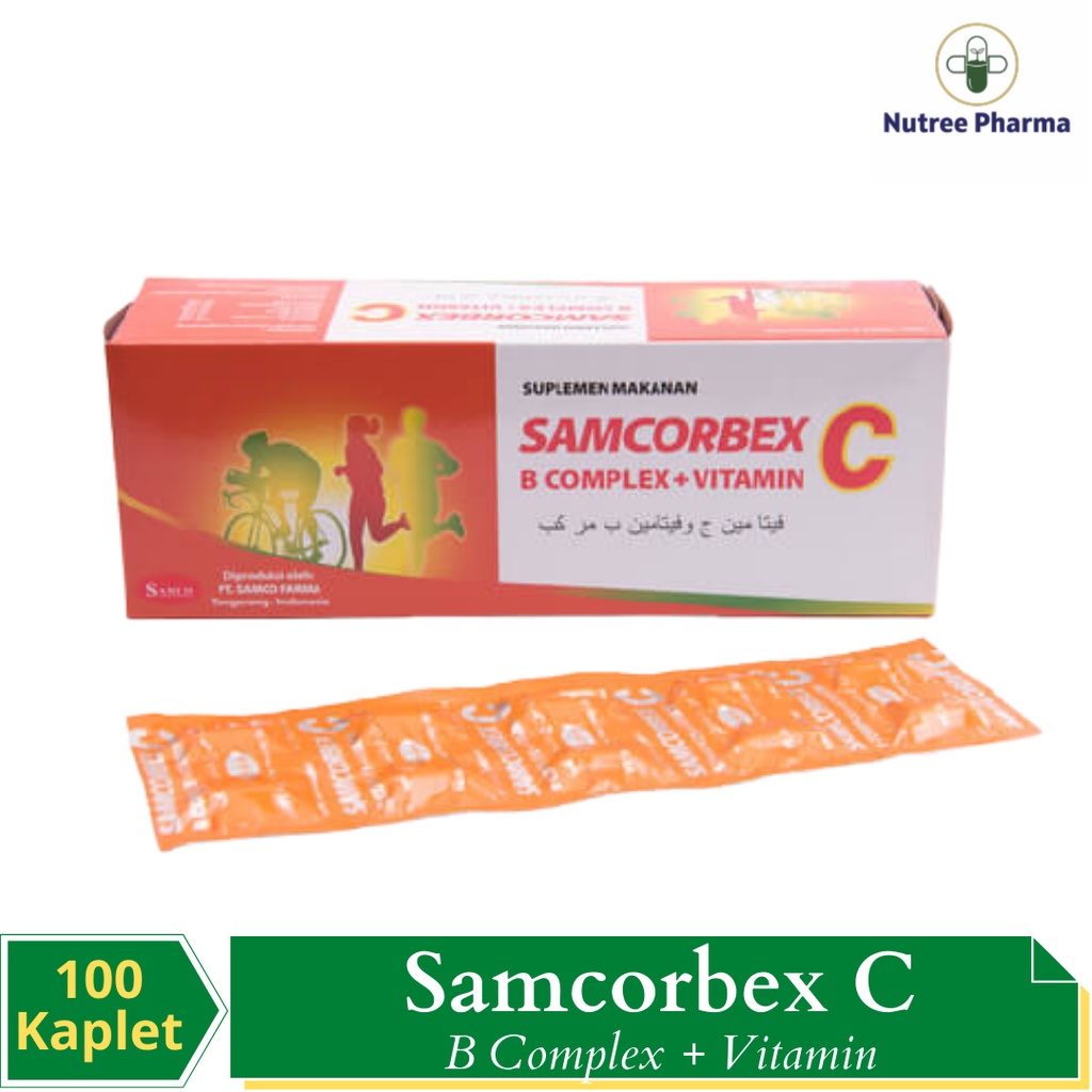 Jual Samcorbex Vitamin C 500mg / Vitamin B Complex isi 100 Tablet Daya ...