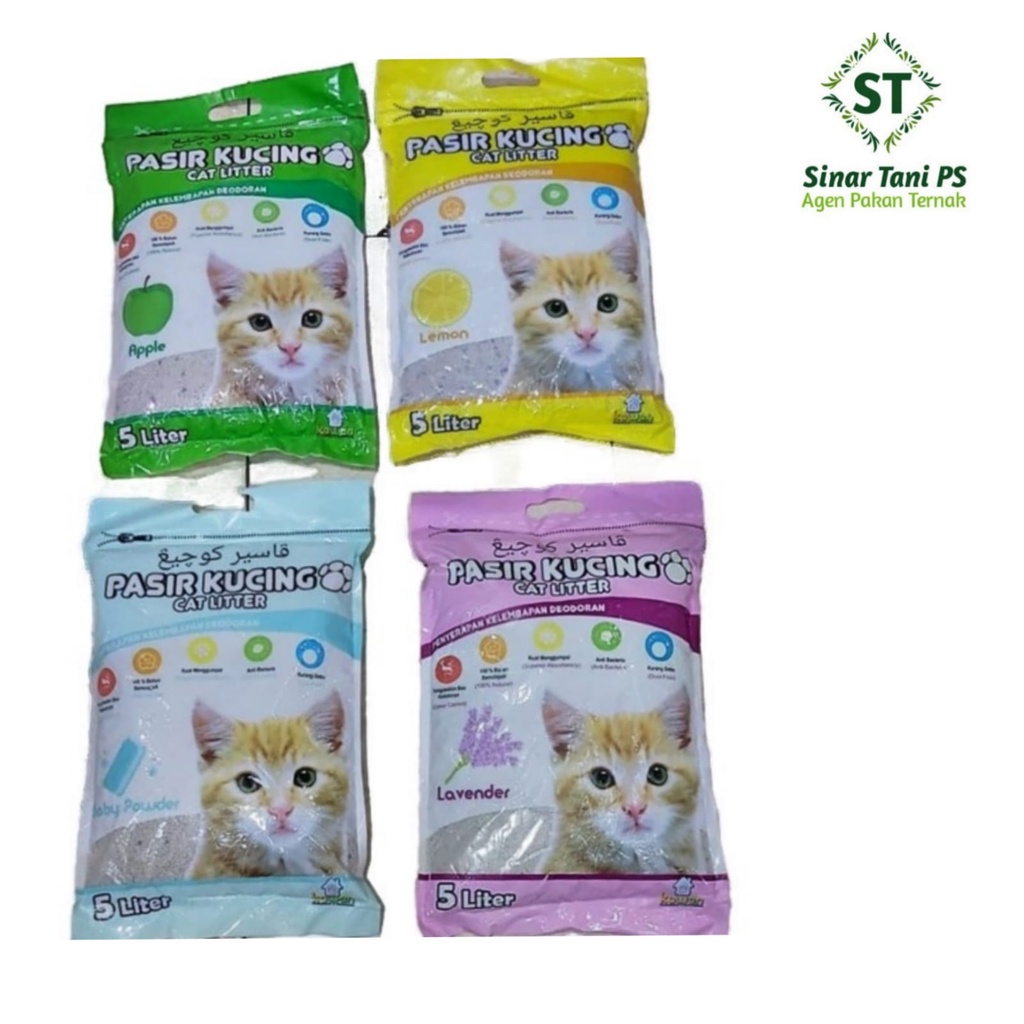 Jual Pasir kawan 5 liter pasir gumpal kucing | Shopee Indonesia
