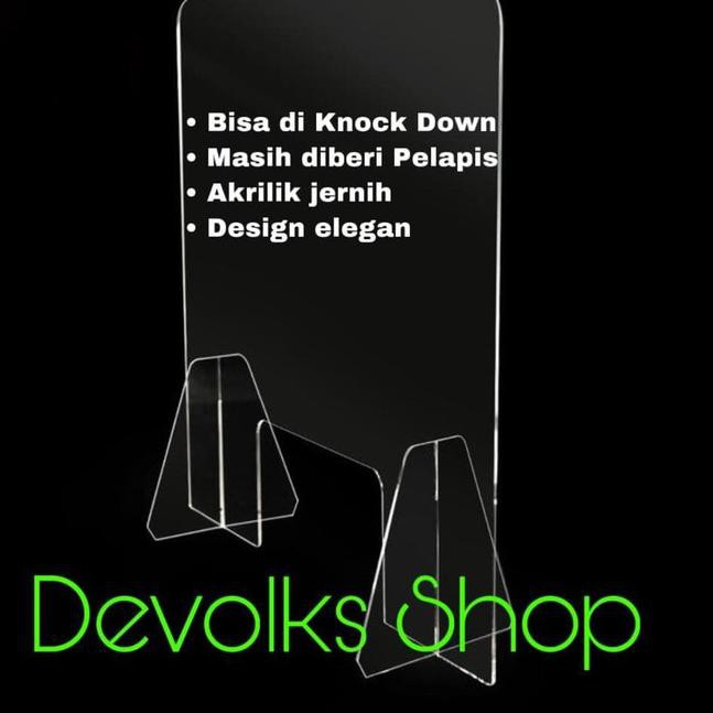 Jual Terbaru dan terlaris PARTISI / SEKAT / PEMBATAS MEJA AKRILIK TABLE ...