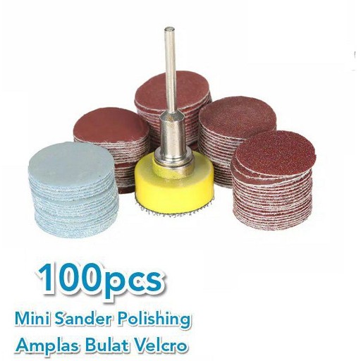 Jual Mini Sander Disc 100pcs Amplas Perekat Alas Kain menempel Pad ...