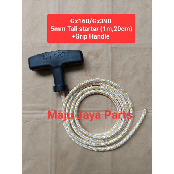 Jual 5mm Tali starter +grip handle Gx160/Gx390 panjang 1m,20cm | Shopee ...