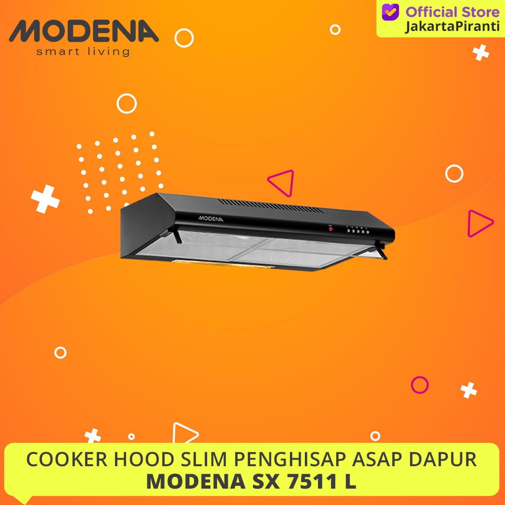 Jual Alat Penghisap Penyedot Asap Kompor Dapur Cooker Hood Slim Hood Modena SX 7511 L | Shopee ...