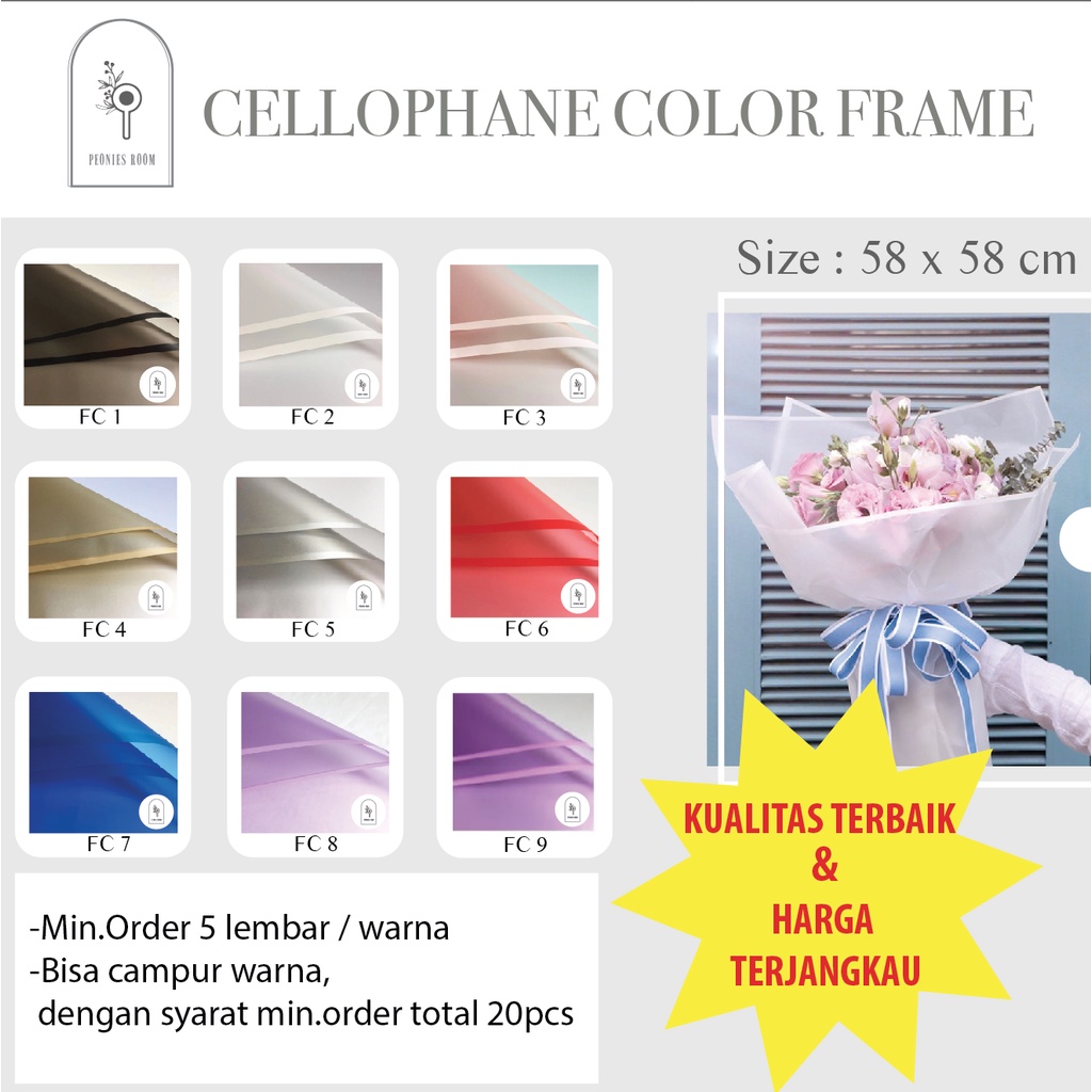 Jual KERTAS BUNGA FLOWER WRAPPING PAPER KERTAS CELLOPHANE WRAPPING ...