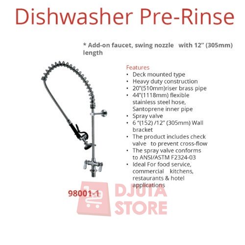 Jual GETRA 98001-1 DISWASHER PRE RINCE & FAUCET (KRAN PENCUCI) | Shopee ...