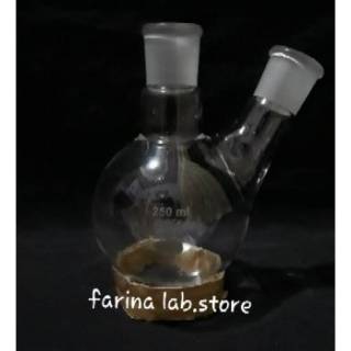 Jual Boiling Flask 2 Neck-Labu Didih 2 Leher 250ml Ns29/32 Alas Bulat ...
