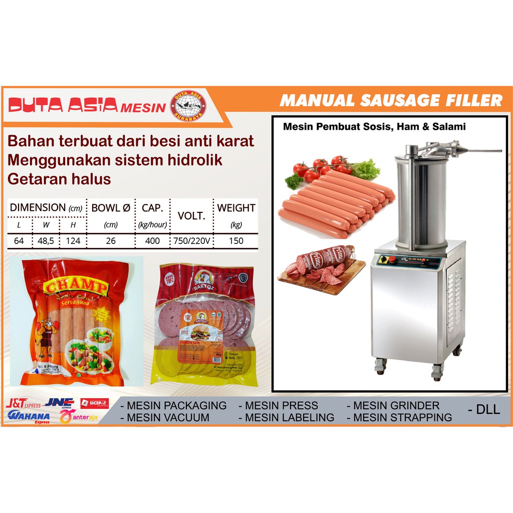 Jual MESIN PENCETAK ADONAN SOSIS, HAM DAN SALAMI | Shopee Indonesia