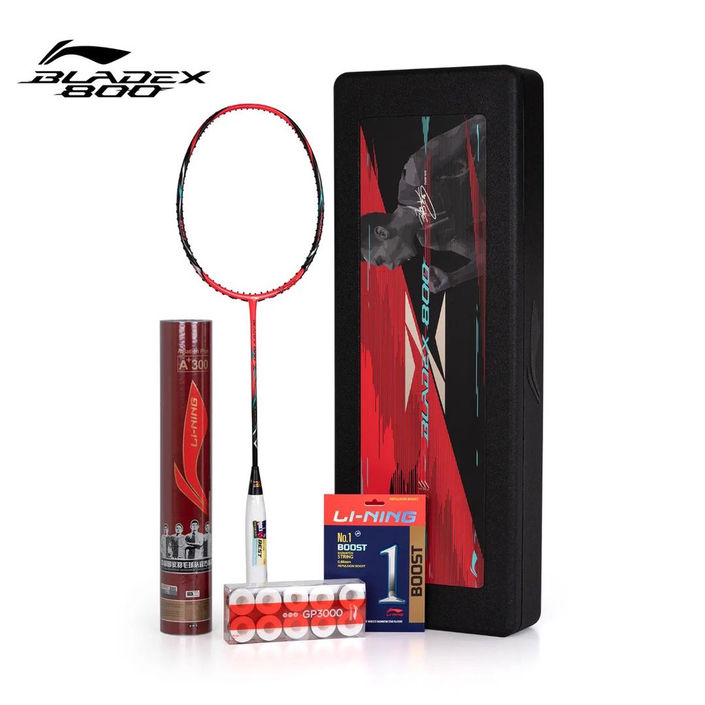 Jual Raket LiNing Badminton Racket Blade 800 ZN Souvenir Set Red/Black ...