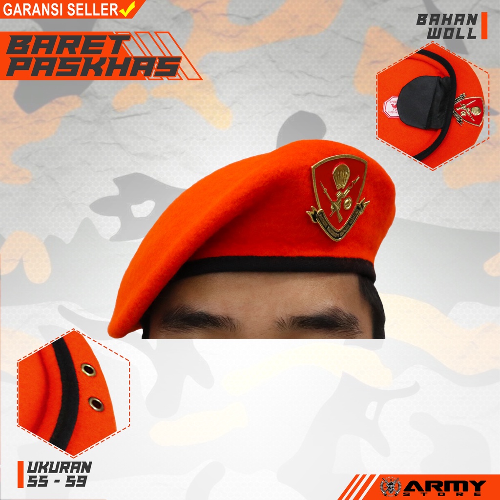 Jual baret paskhas merk camel + emblem | Shopee Indonesia
