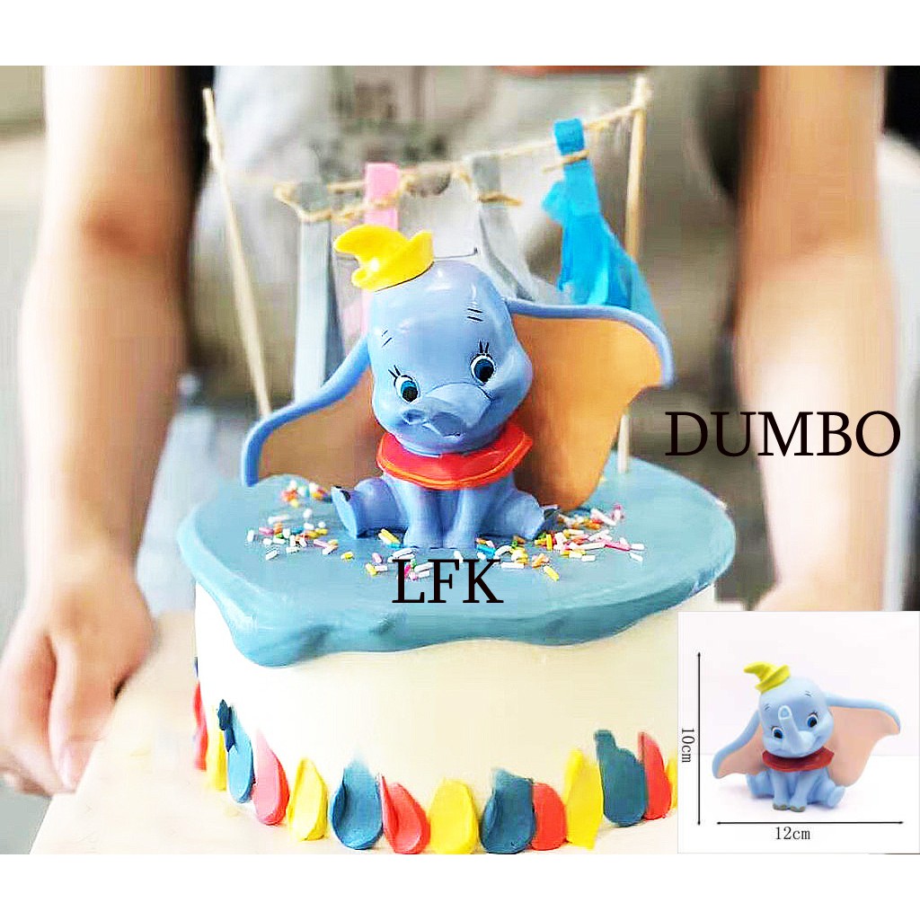 Jual TK TOPPER KUE DUMBO GAJAH FIGURE ULTAH ANAK KUE CAKE DEKORASI ...