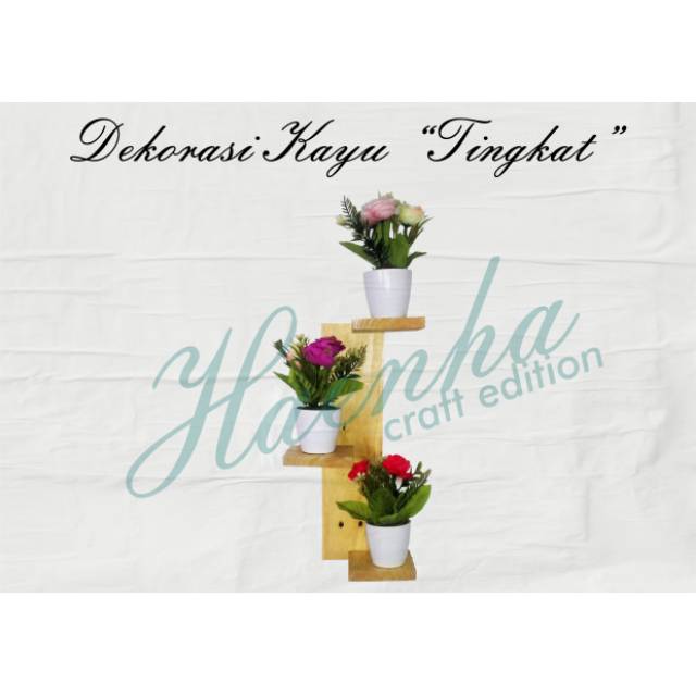Jual Tatakan bunga kayu tingkat vintage | Shopee Indonesia