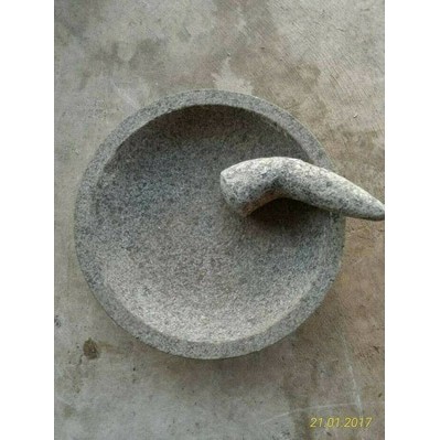 Jual ( 26cm ) Ulekan / Mutu dan Coet / Cowet / Cobek Batu D26 | Shopee ...