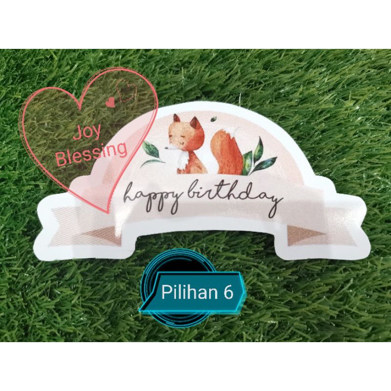 Jual TOPPER CAKE BESAR BULAT PELANGI rainbow HAPPY BIRTHDAY/topper ...