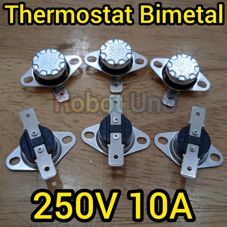 Jual Thermostat Bimetal Sensor Suhu Pemutus Arus Otomatis 250V 10A - 100°C | Shopee Indonesia