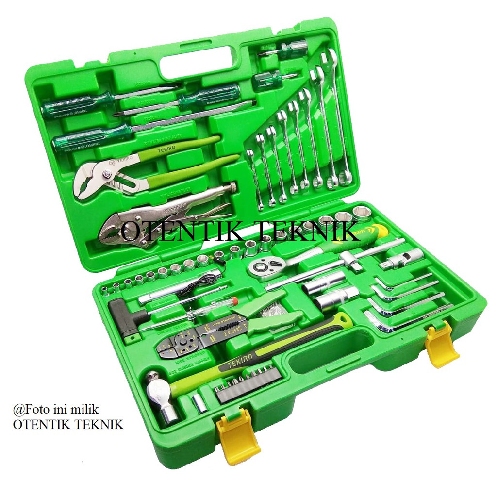 Jual TEKIRO TOOL SET MEKANIK 100PCS BOX PLASTIK - KUNCI SET 100 PCS MECHANIC - ALAT PERKAKAS ...