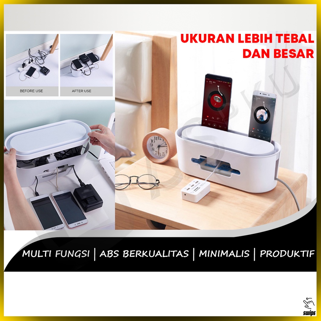 Jual Premium Organizer Cable Box Kotak Penyimpan Merapikan Penata ...