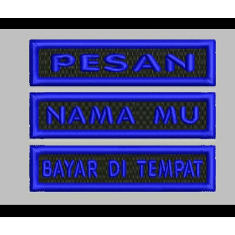 Jual Bordir Nama/Nametag Emblem Siswa/Siswi Sekolah , Pondok Pesantren ...