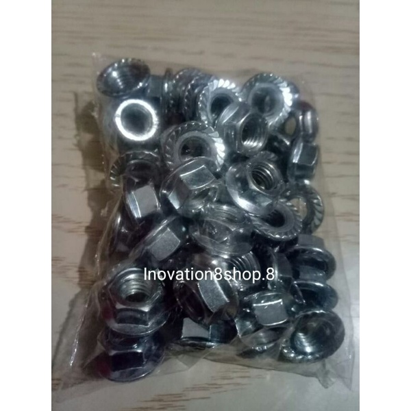Jual (ISI 50 PCS) MUR TOPI 12/ FLANGE NUT M8 | Shopee Indonesia