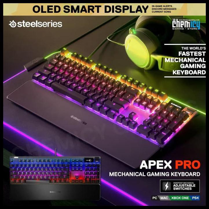 Jual Steelseries Apex Pro Fullsize Omnipoint Rgb Mechanical Gaming Keyboard | Shopee Indonesia