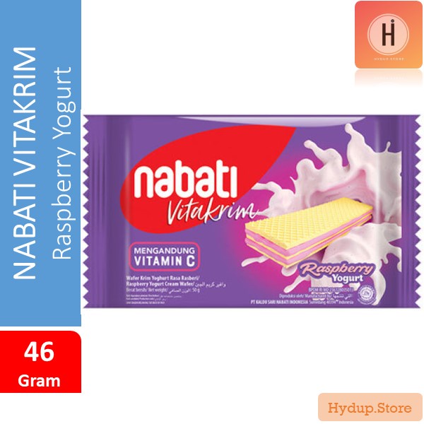 Jual Nabati Vitakrim Wafer Rasa Raspberry | Rasberi Yoghurt 46 Gram ...