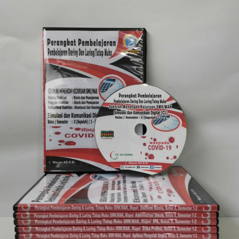 Jual Cd rpp k13 versi 1 lembar daring luring SMK mapel Simulasi ...