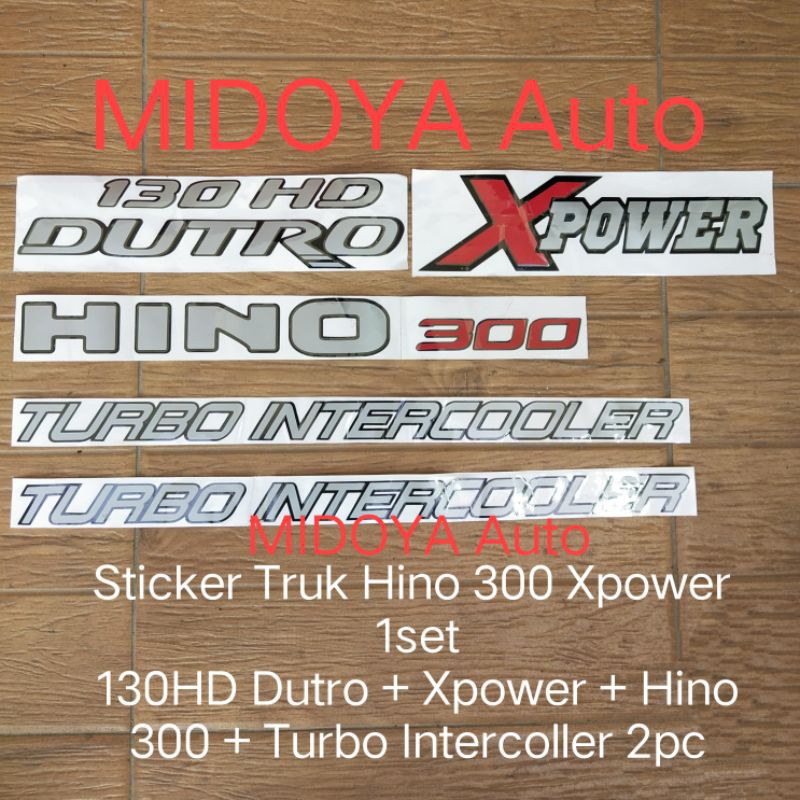 Jual Sticker Truk Hino 300 Xpower 130HD Dutro Turbo Intercooler 1set ...