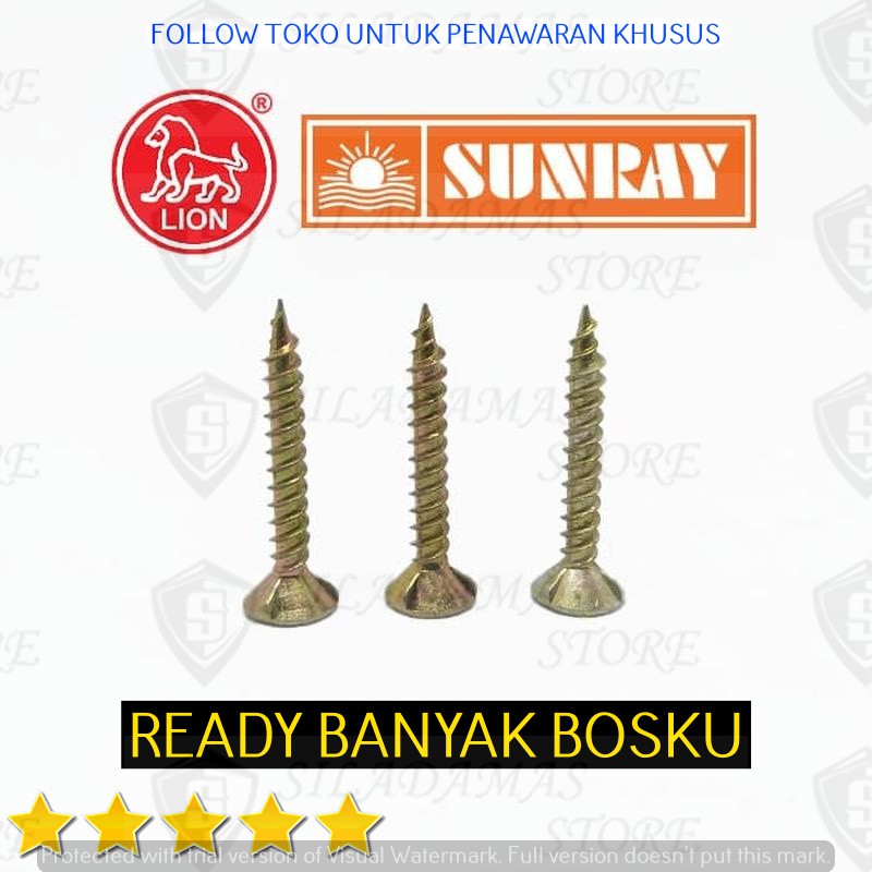 Jual 4 pcs #6x1 (10pcs) Sekrup GRC / Cement Board Screw / kalsiboard ...