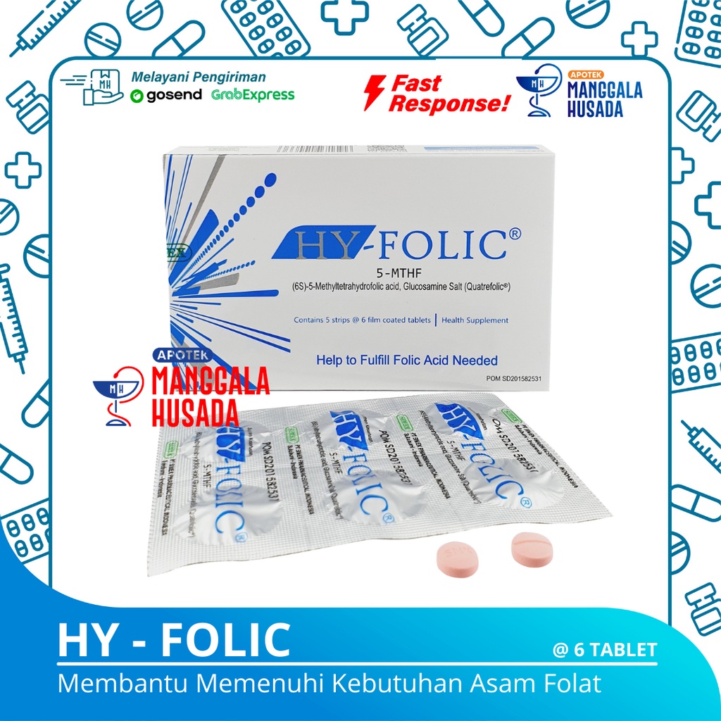 Jual HY FOLIC ASAM FOLAT PER STRIP @ 6 TABLET | Shopee Indonesia