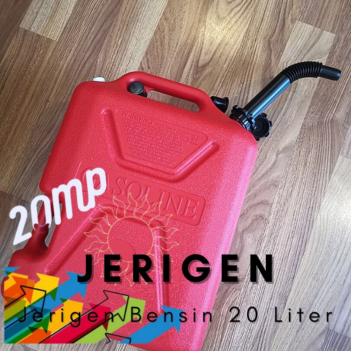 Jual Jerigen Bensin Plastik HDPE GASOLINE TANK PLASTIC 20L RED | Shopee ...