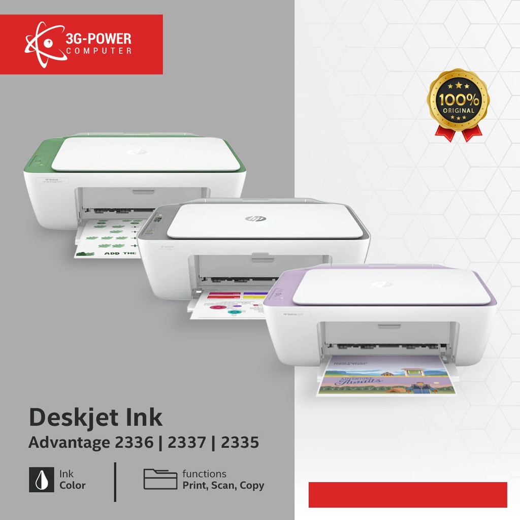 Jual HP DeskJet 2335 2336 2337 Print Scan Copy Ink Advantage All in One Printer | Shopee Indonesia