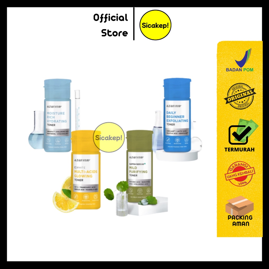 Jual SICAKEP - Azarine Toner Series | Daily Beginner Exfoliating ...