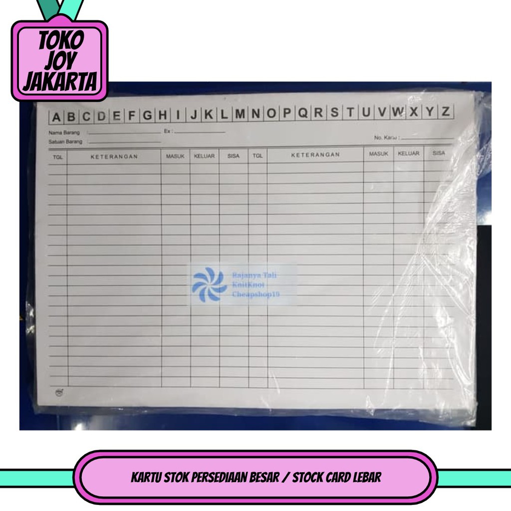 Jual Kartu Stok Persediaan Besar / Stock Card Lebar | Shopee Indonesia