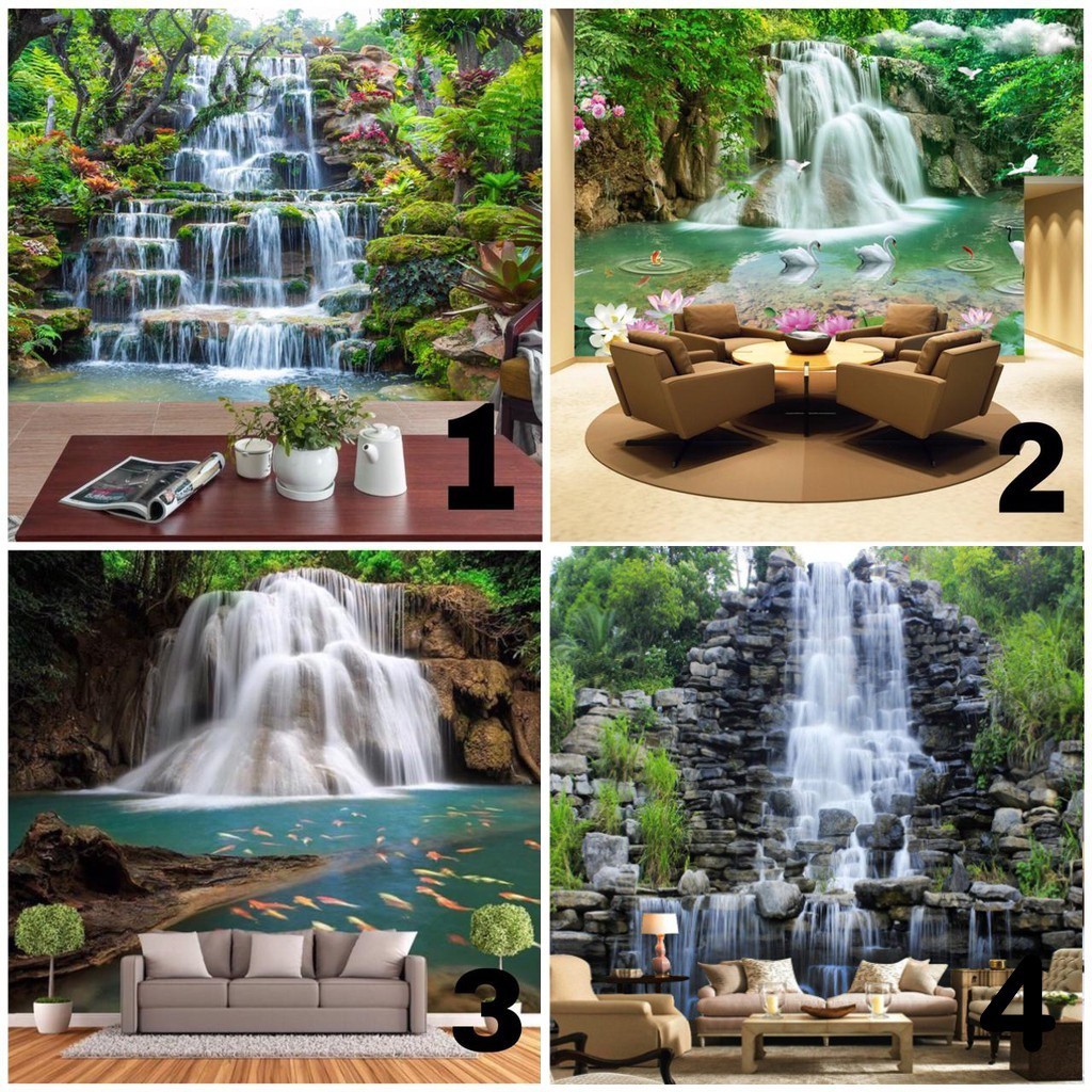 Jual Wallpaper Custom 3d Pemandangan Alam Walpaper Hiasan Dinding Air