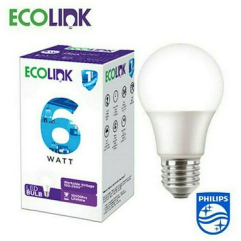 Jual Lampu Led Bulb Ecolink 6w Shopee Indonesia