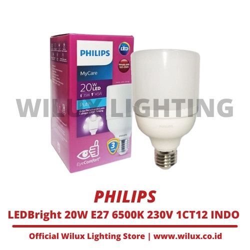 Jual Philips LED Bright 20W E27 6500K (Cool Day Light ) | Shopee Indonesia