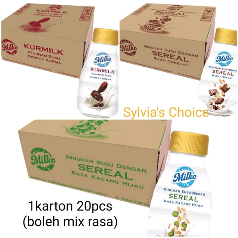 Jual Susu Milko Sereal 200ml (boleh mix rasa) | Shopee Indonesia