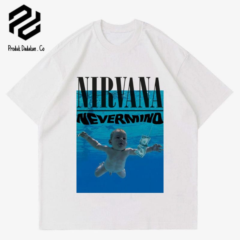 Jual KAOS BAJU NIRVANA - NEVERMIND / T-SHIRT BAND MUSIK ROCK / TSHIRT PUTIH OVERSIZE LOKAL ...