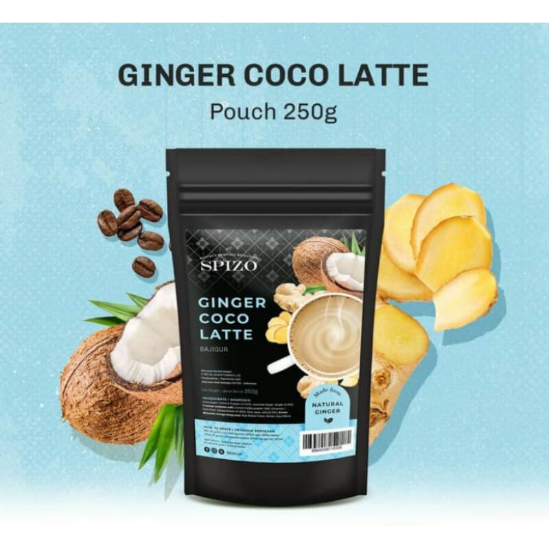 Jual Spizo Ginger Coco Latte - Bajigur, Coconut Milk (Santan) - Powder ...