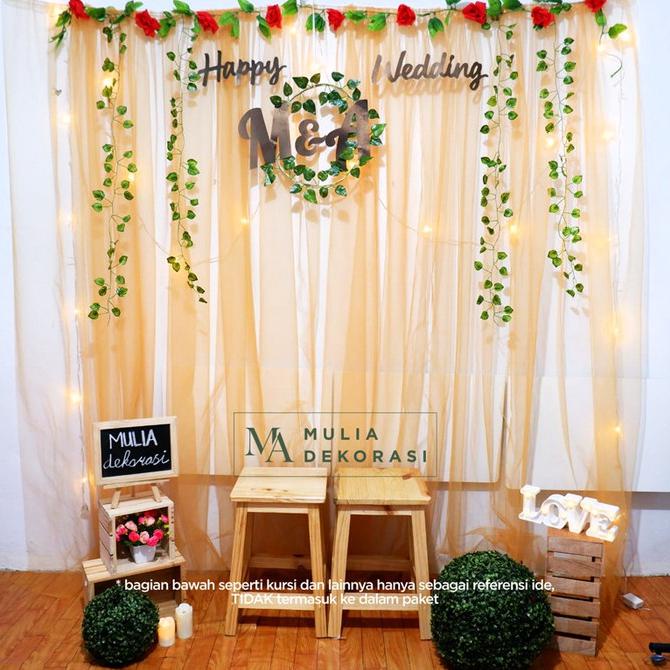Jual (COD) Dekorasi Backdrop Lamaran Nikahan Aqiqah Background Bekdrop ...