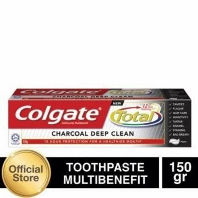 Jual Colgate Total Charcoal Deep Clean Toothpaste 150g | Shopee Indonesia