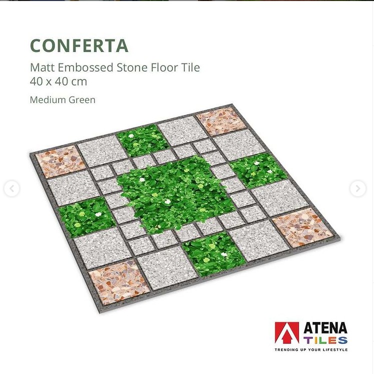 Jual Keramik Matt Motif Rumput Batu 40x40 cm Atena Conferta Matt ...