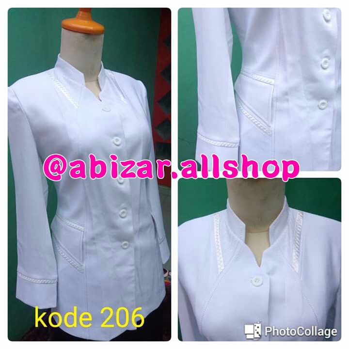 Jual BAJU BLAZER SERAGAM DINAS WASKAT PEMDA PNS GURU PDH WARNA PUTIH ...