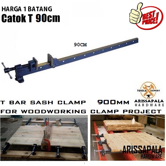 Jual T Bar Clamp 90cm Catok TBar Alat Pres Klem Papan Kayu Panjang ...