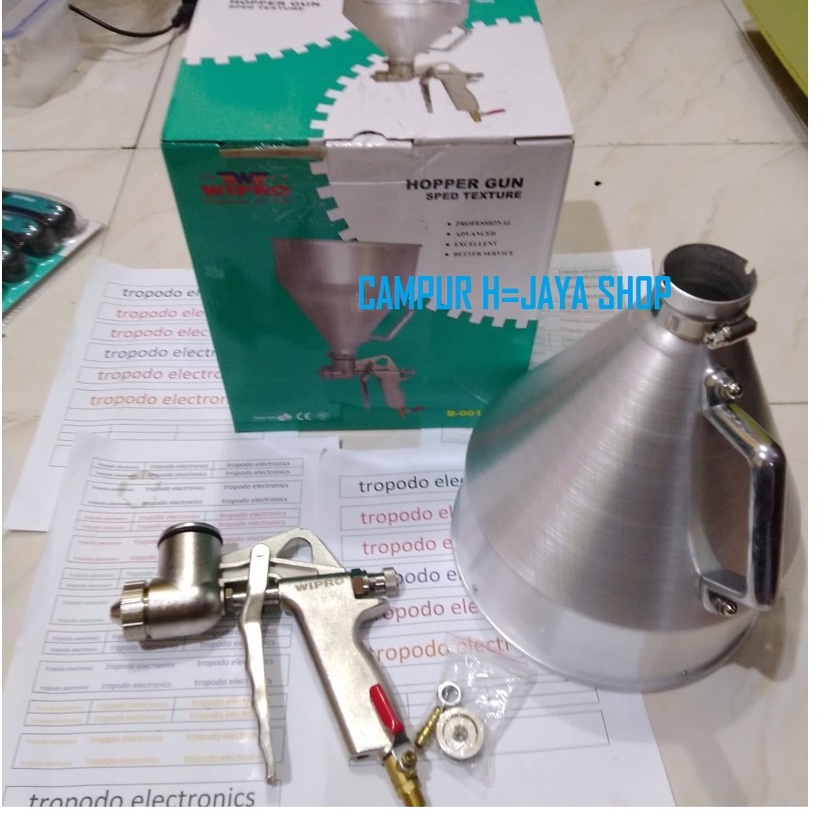 Jual Spray Gun Texture WIPRO B-001A Hopper Gun Alat Semprotan Cat Semen ...