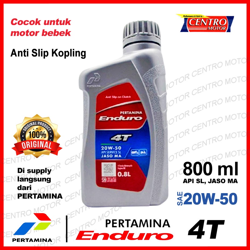 Jual OLI PERTAMINA ENDURO 4T 800ml SAE 20W50.Oli Mesin PERTAMINA ENDURO 4T 800ml | Shopee Indonesia